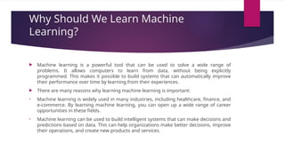 MACHINE LEARNING PPT.pptx for the machine learning studnets | PPT