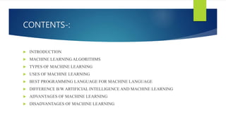 MACHINE LEARNING PPT(ML) rohit.pptx