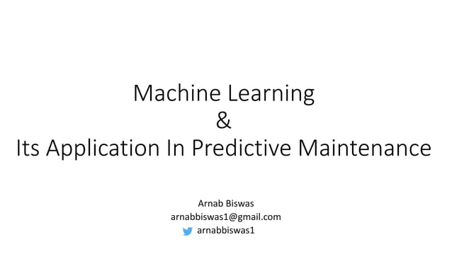 Machine Learning & Predictive Maintenance | PPTX