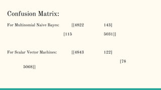 Machine Learning Project - Email Spam Filtering using Enron Dataset | PPTX