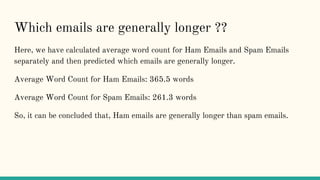Machine Learning Project - Email Spam Filtering using Enron Dataset | PPTX