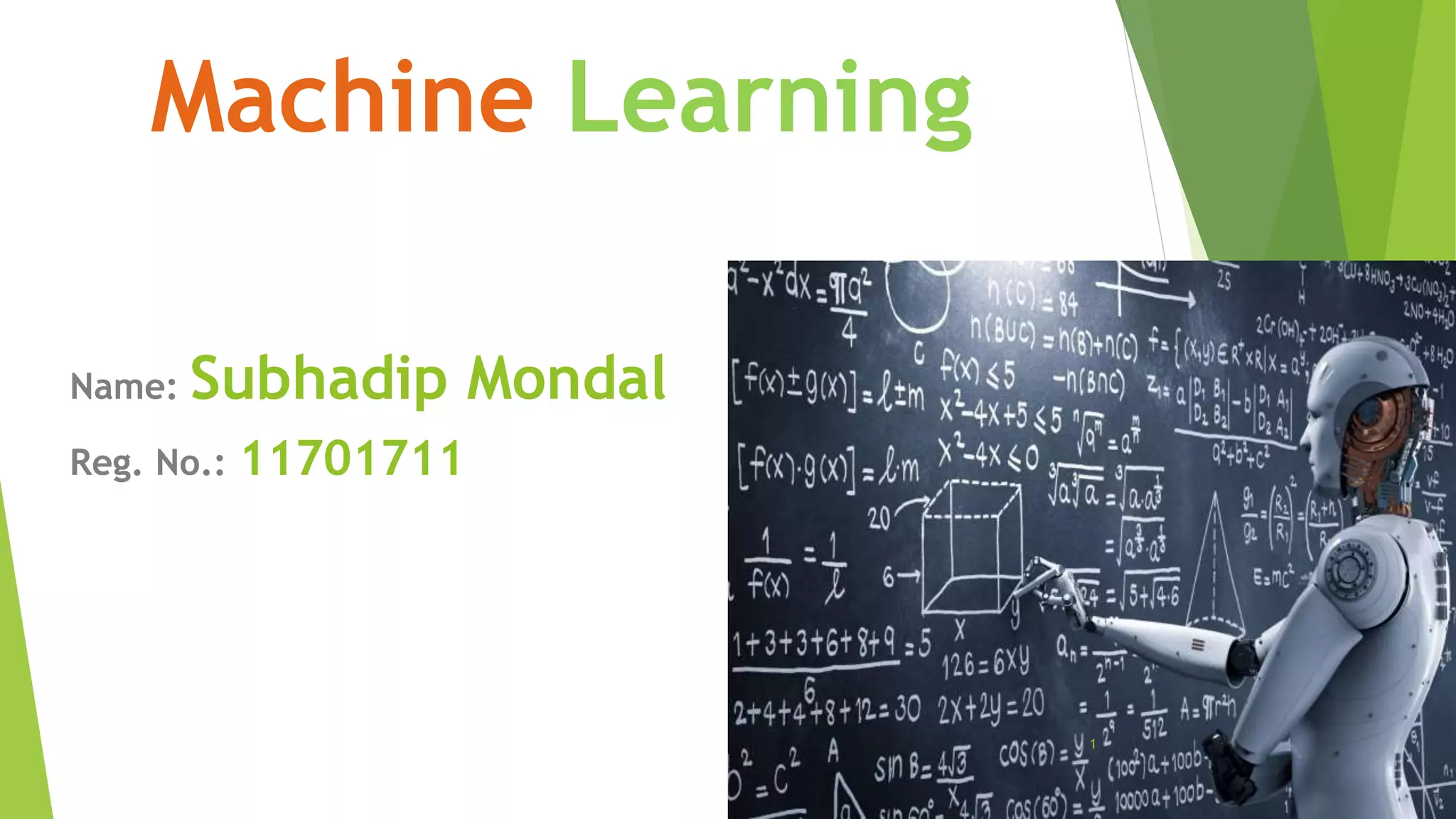 Machine learning Summer Training presentation | PPT