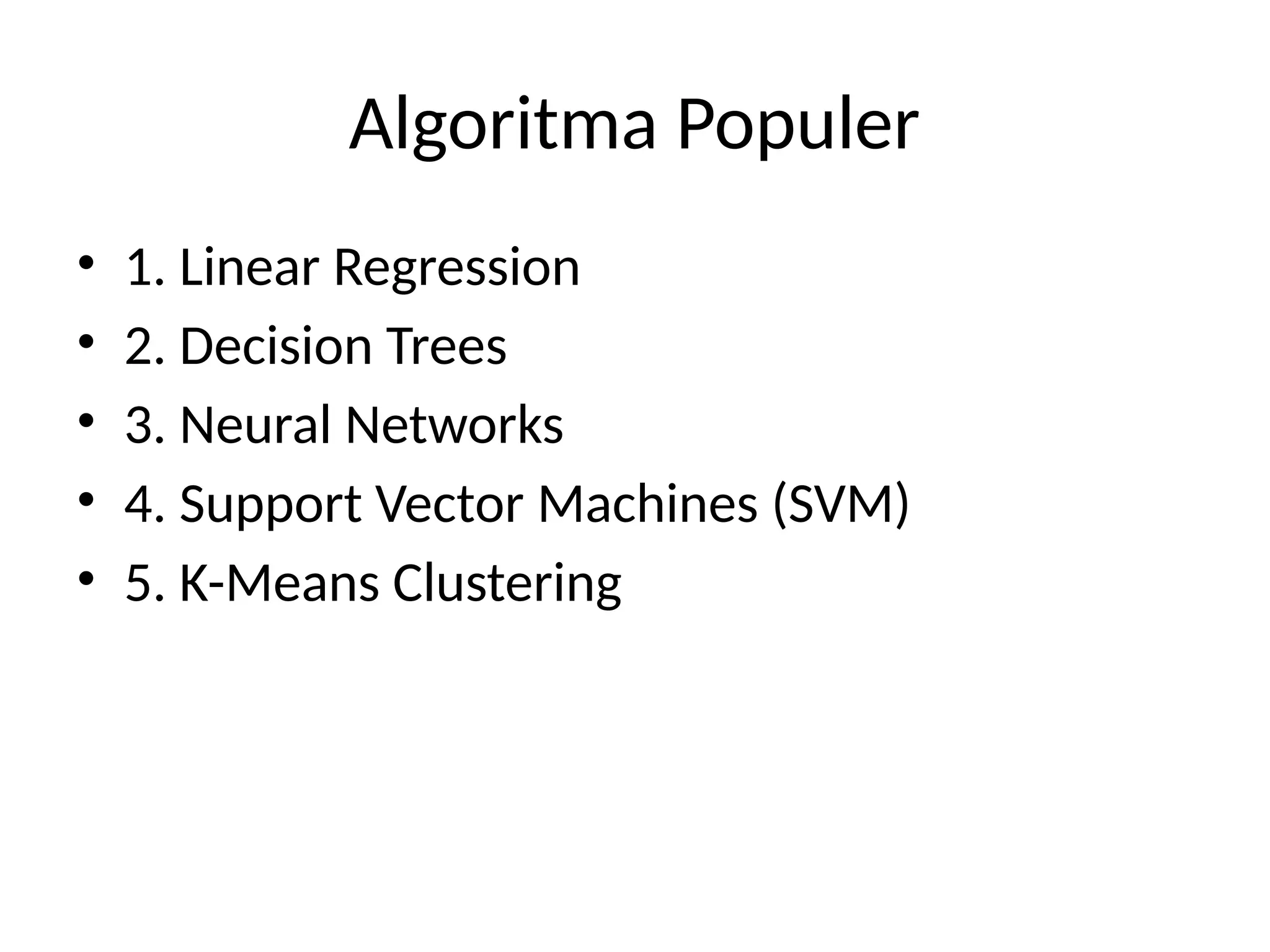 Machine Learning Pengenalan dan implementasi | PPTX