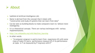 Machine learning presentation (razi) | PPTX