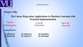 linear regression application of machine learning.pptx