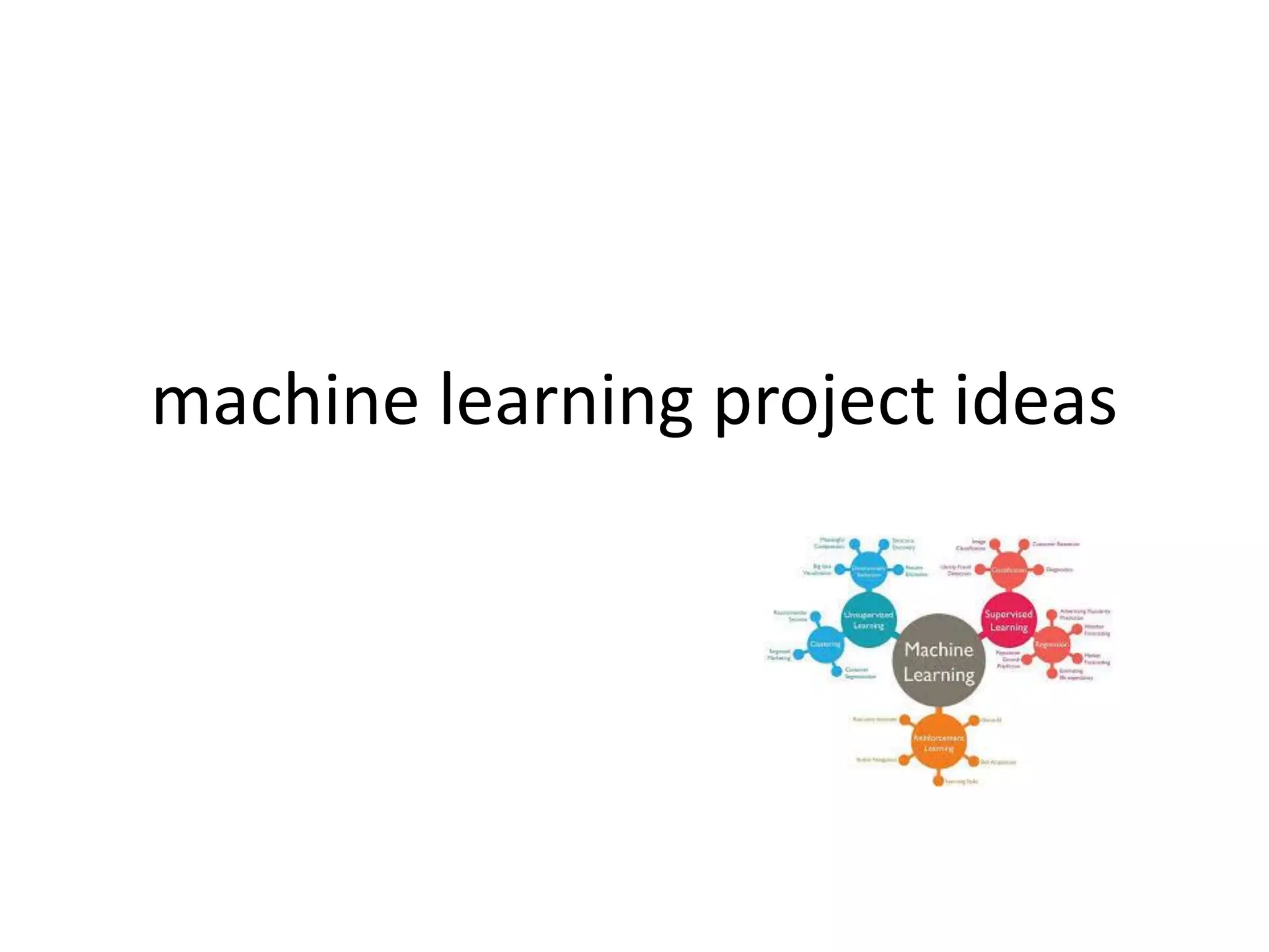 Machine learning project ideas | PPT