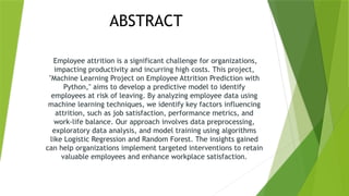 Machine learning project on employee attrition detection using.pptx