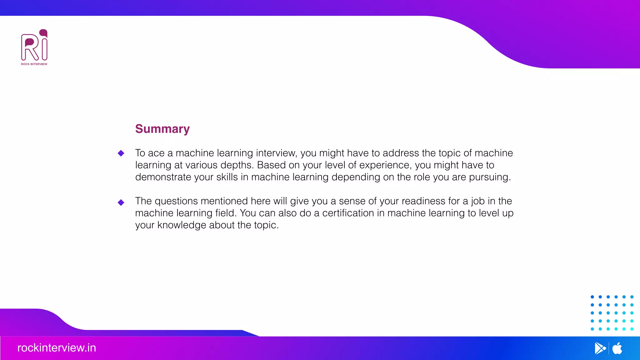 Machine Learning Interview Questions | PPT
