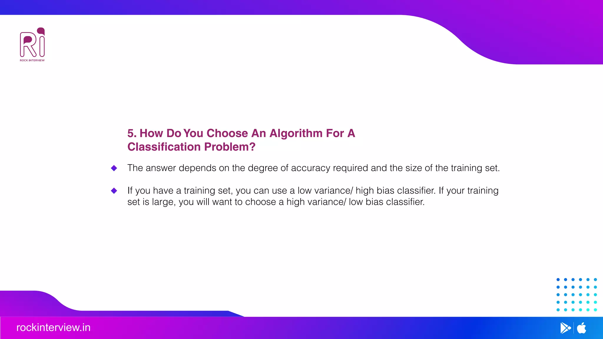 Machine Learning Interview Questions | PPT