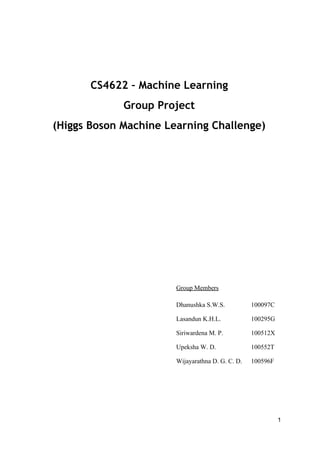 Higgs Boson Machine Learning Challenge Report | PDF | Web Development | Internet