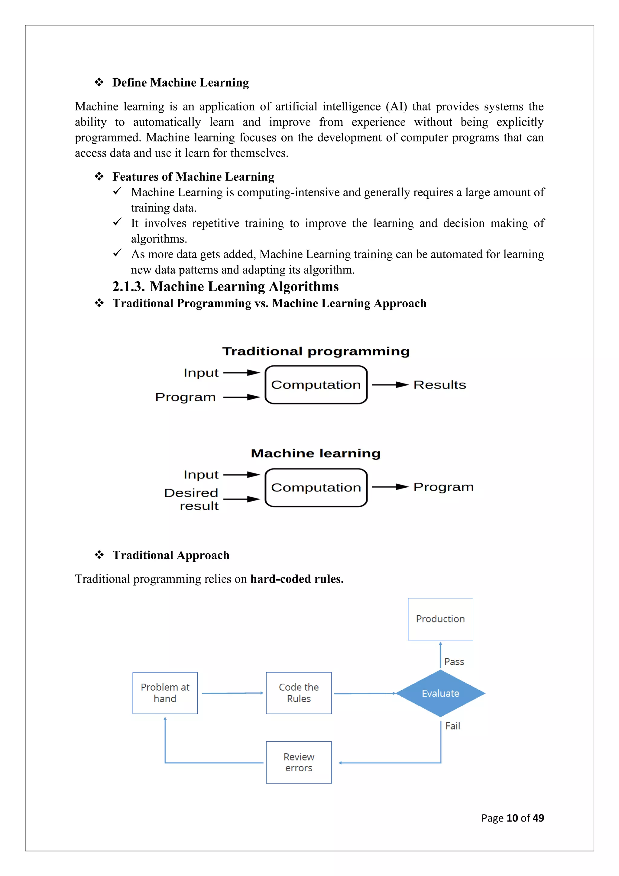Machine learning Summer Training report | PDF