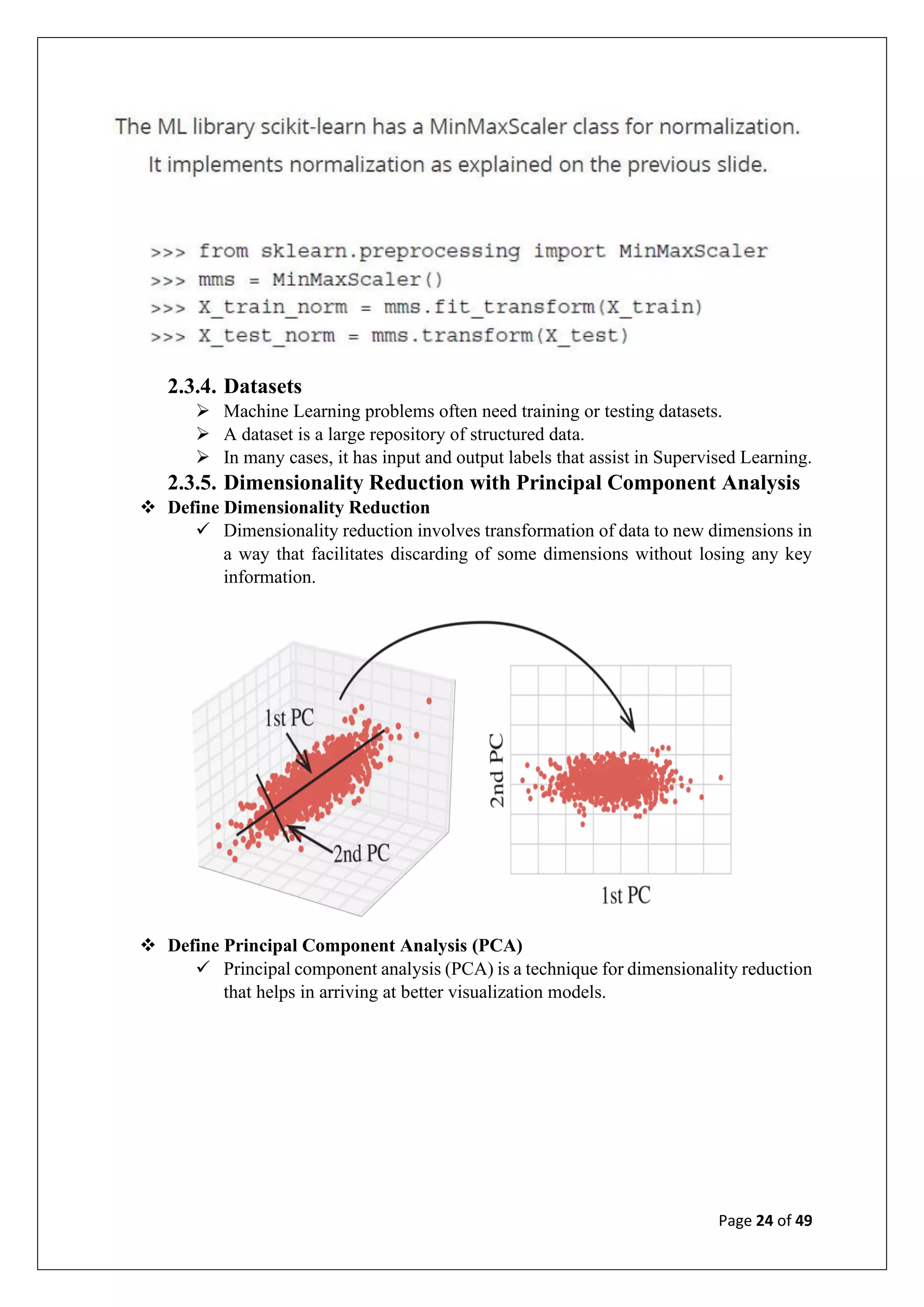 Machine learning Summer Training report | PDF