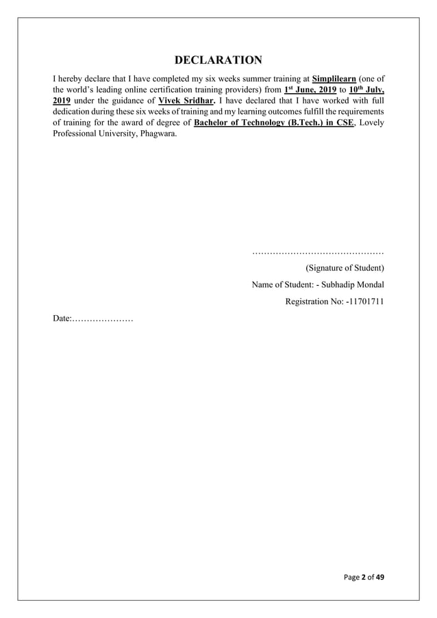 Machine learning Summer Training report | PDF | Technology Industry ...