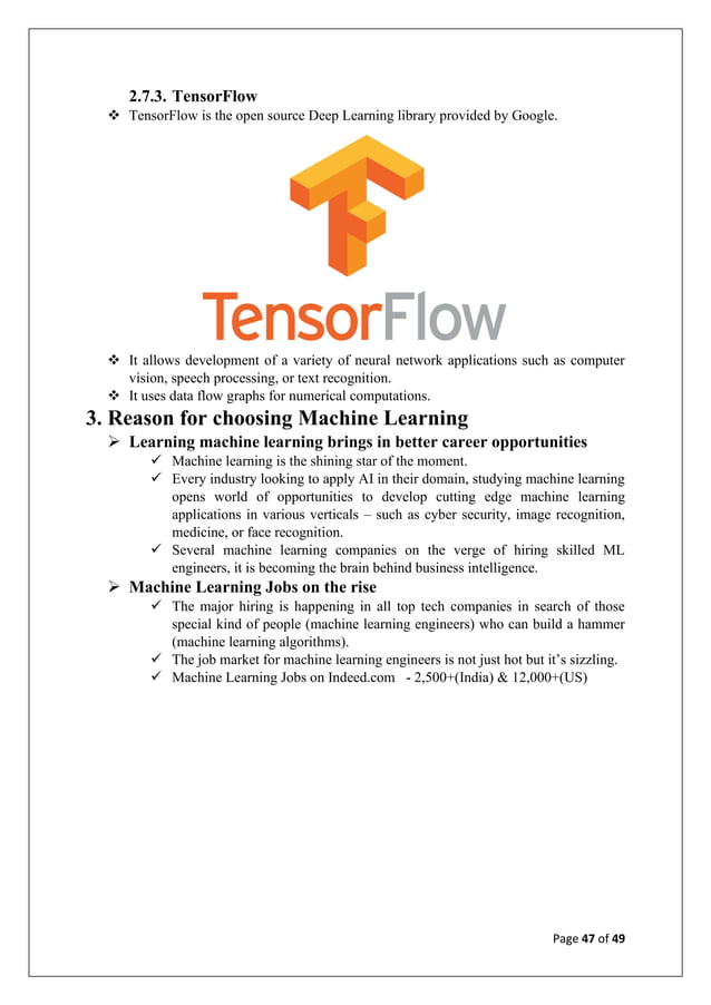 Machine learning Summer Training report | PDF | Technology Industry | Industries