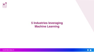 Machine Learning Is Saving Major Sectors Time and Money | PPT