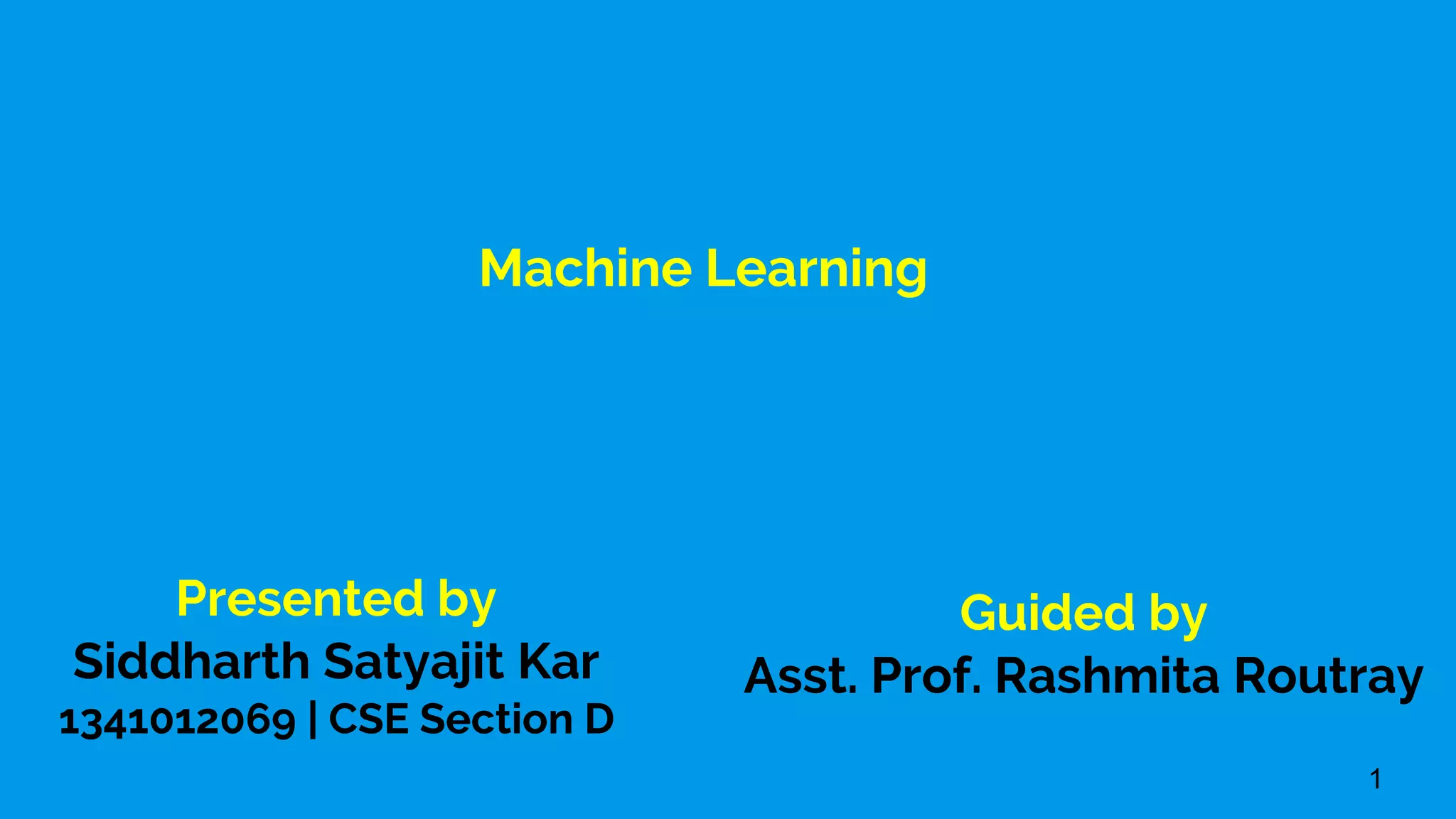 Machine learning | PPT