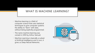 Machine Learning & The Future Of AI | PPT