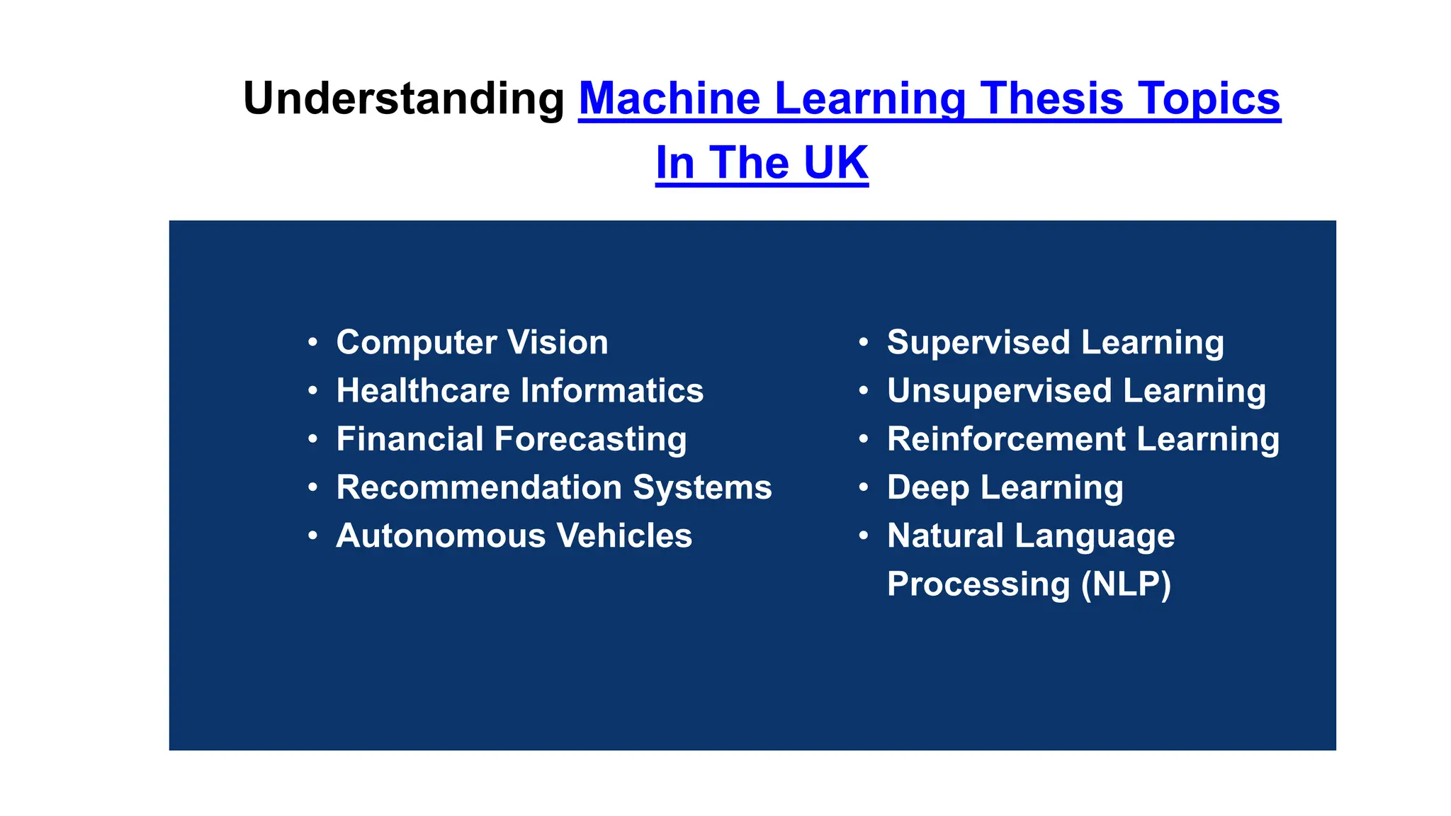 Machine Learning Thesis Topics In London.pptx