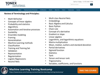 Machine Learning Training Bootcamp | PPTX