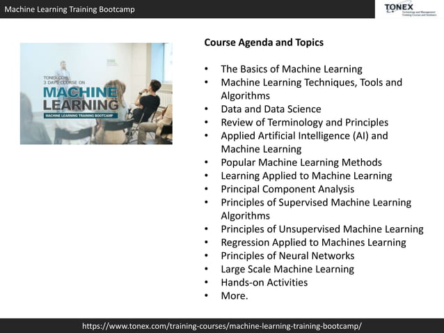 Most Advanced Machine Learning Training Bootcamp Tonex Training
