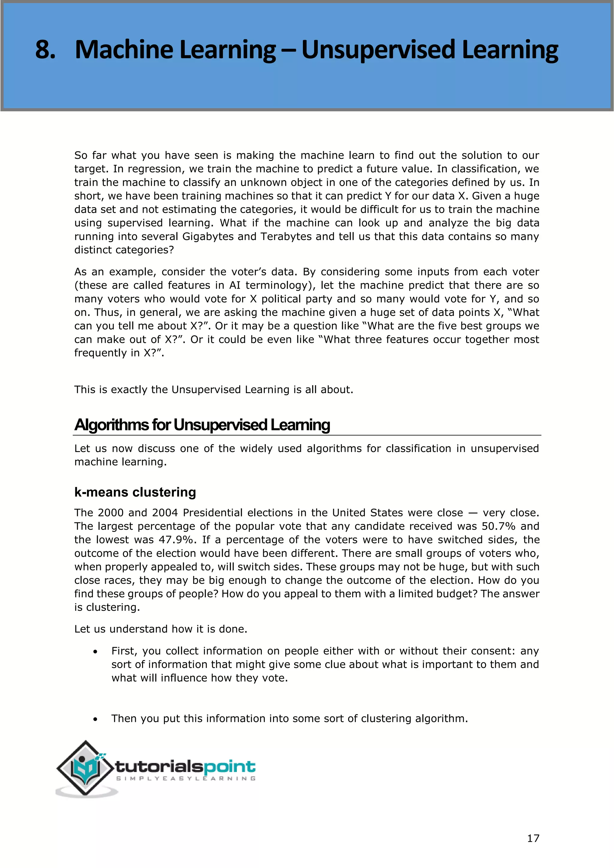 Machine learning tutorial | PDF