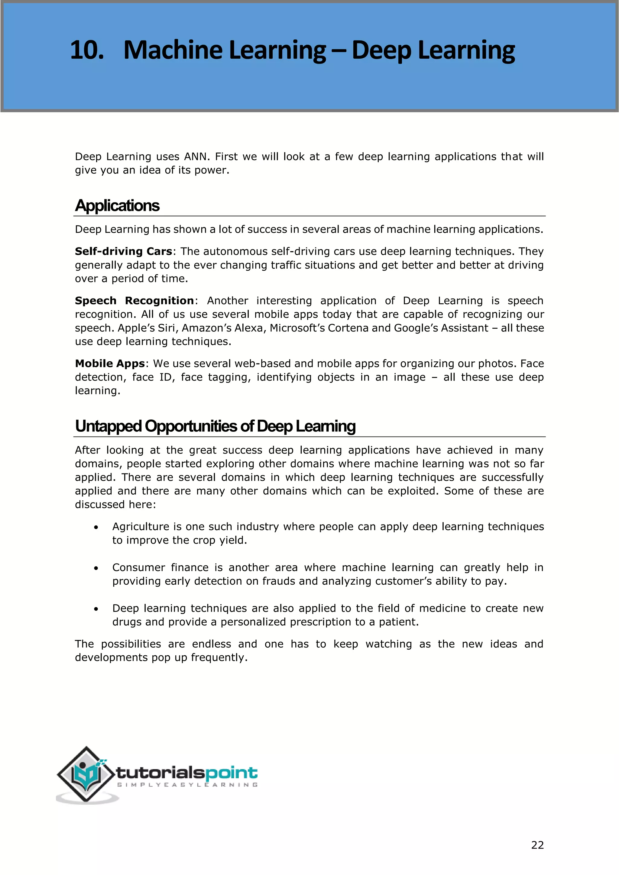 Machine learning tutorial | PDF