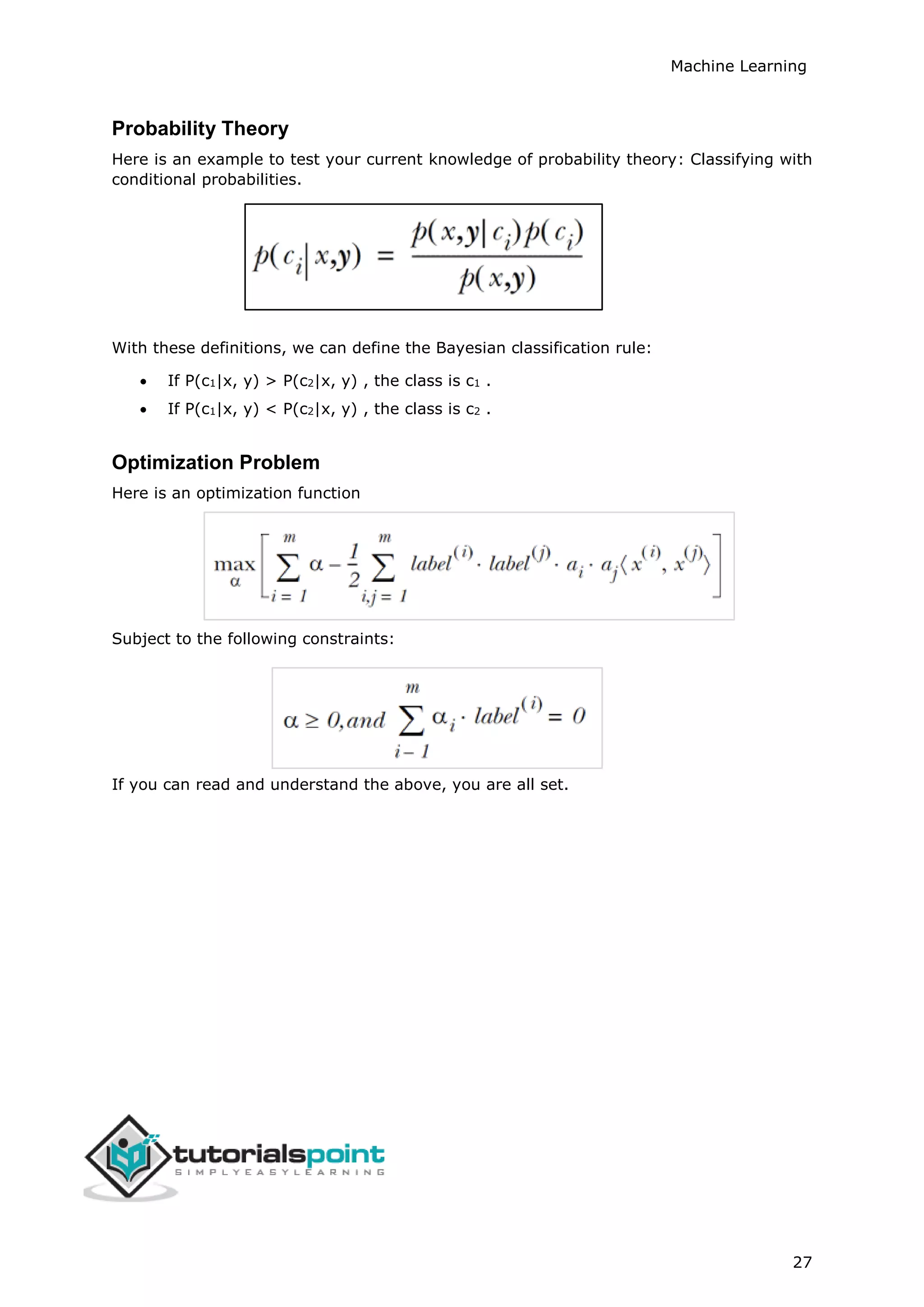 Machine learning tutorial | PDF