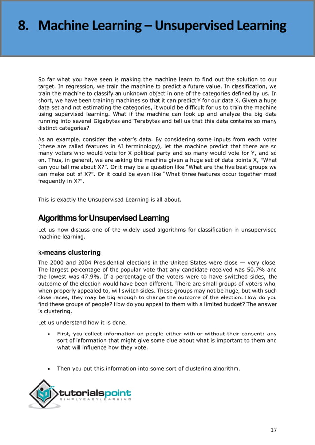 Machine learning tutorial | PDF