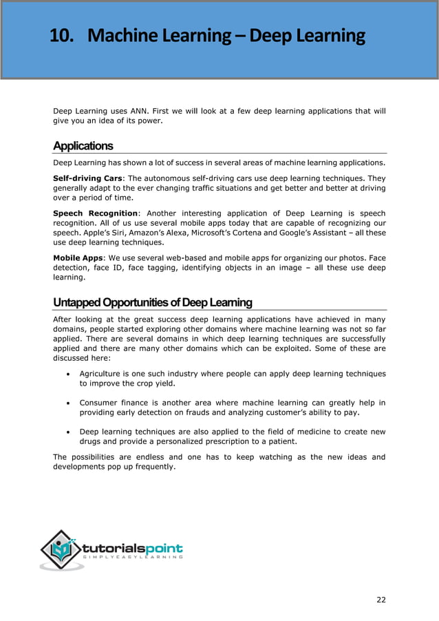 Machine learning tutorial | PDF