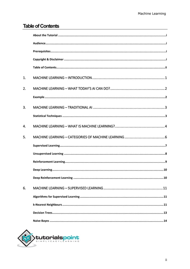 Machine Learning Tutorial Pdf 