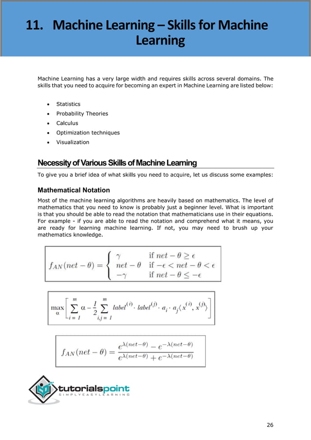 Machine learning tutorial | PDF