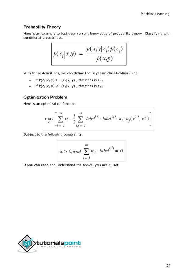 Machine learning tutorial | PDF