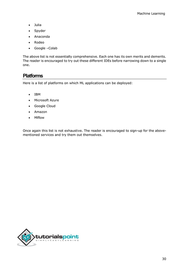 Machine learning tutorial | PDF