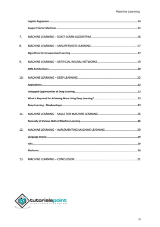 Machine learning tutorial | PDF