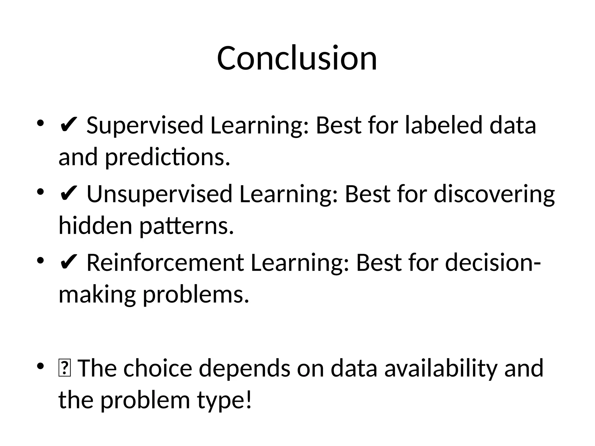 Machine Learning Types -4 types of Learning | PPT