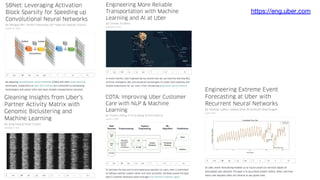 Machine Learning @ Uber | PPT