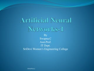 Artificial Neural Networks 1 | PPTX