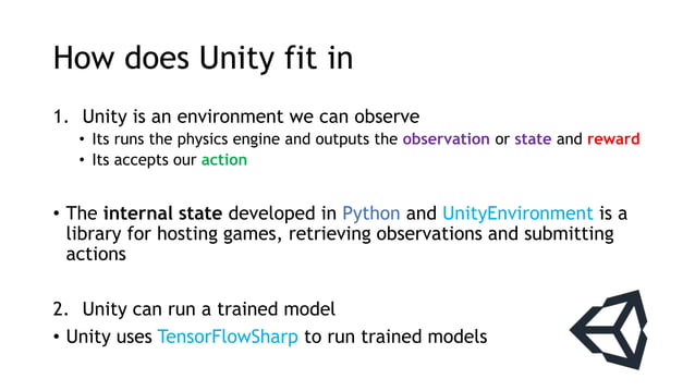Machine Learning & Unity | PPT