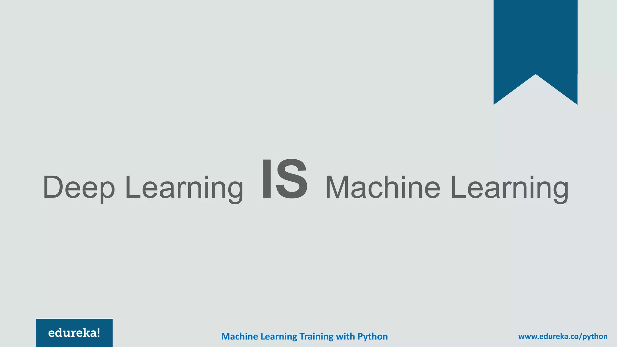 AI vs Machine Learning vs Deep Learning | Machine Learning Training with Python | Edureka | PDF ...