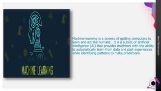 machine Learning & types of Machine Learning.pptx | Artificial Intelligence | Technology & Computing