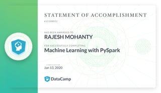 Machine learning with PySpark | PDF
