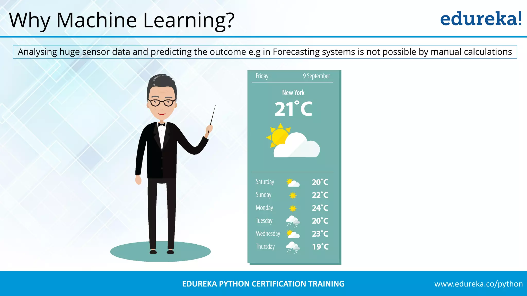 Python Machine Learning Tutorial Machine Learning Algorithms Python Training Edureka Ppt