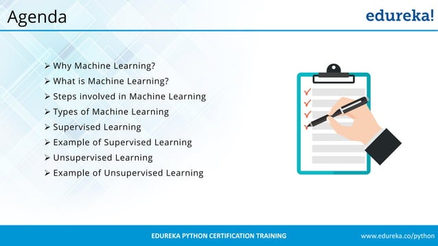 Python Machine Learning Tutorial | Machine Learning Algorithms | Python Training | Edureka | PDF ...