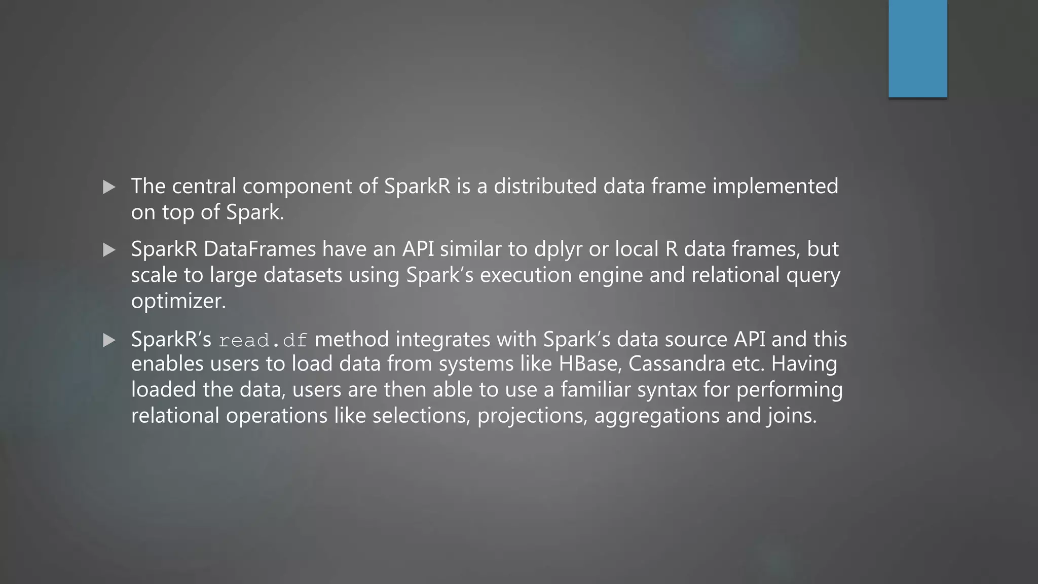 Machine Learning with SparkR | PPTX