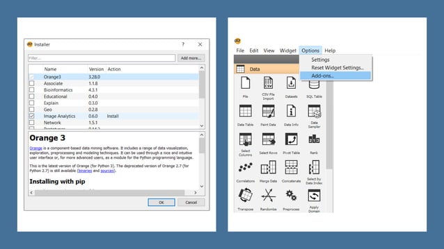 Machine learning workshop using Orange datamining framework | PPTX