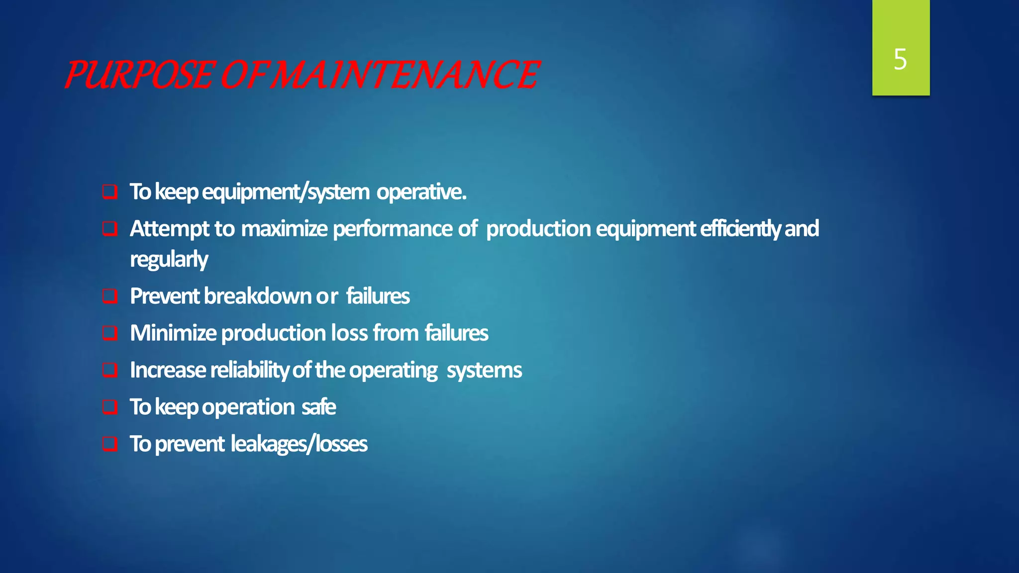 Machine maintenance | PPTX