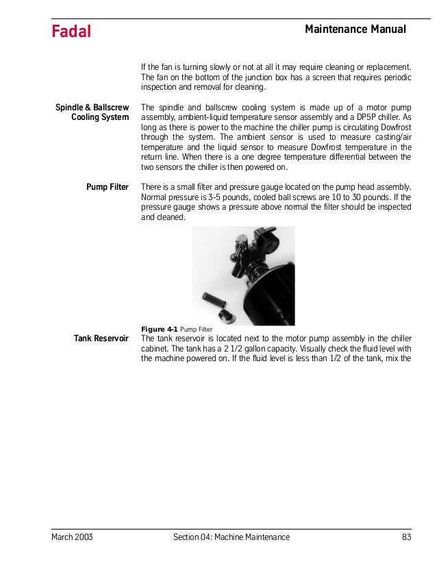 Fadal Maintenance Manual | PDF