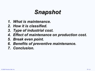 Machine maintenance presentation | PPT