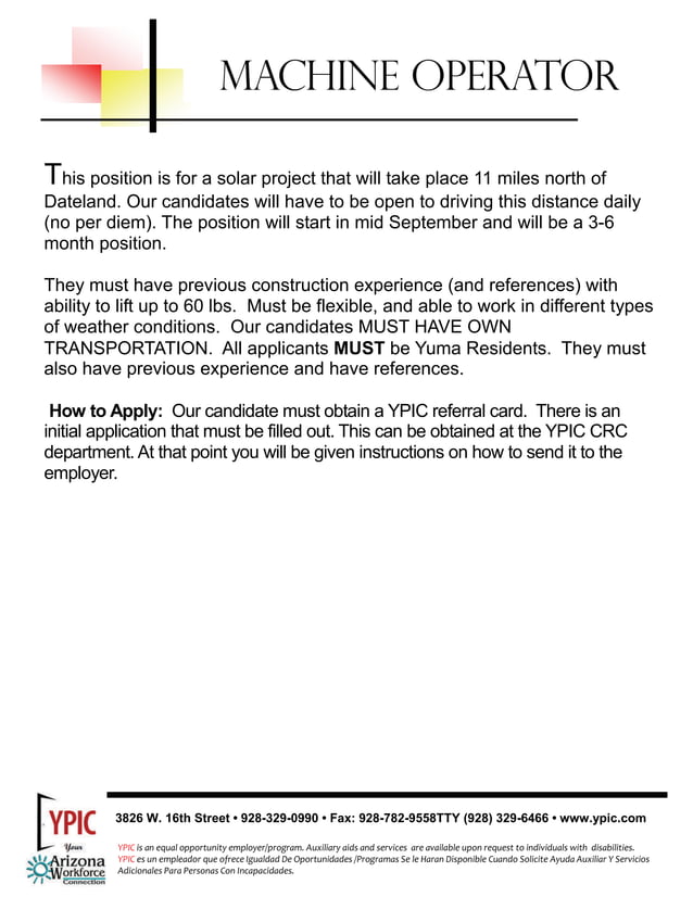 Machine Operator | PDF