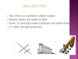 Machine parameter of speed frame | PPTX